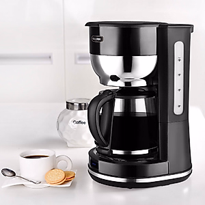 Kalorik Mid-Century 10 Cup Retro Coffee Maker, Black