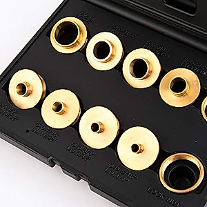 O'SKOOL 10 pcs Brass Router Template Bushing Guides Sets Fit Any Router Sub-base of the Porter Cable style