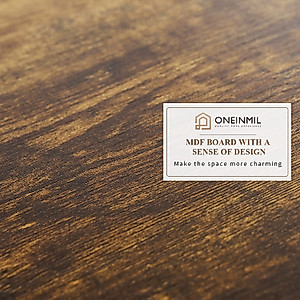 oneinmil 5-Tier Bookshelf with 2 Storage Drawers, Industrial Display Standing Shelf, Rustic Wood Storage Shelf with Metal Frame, Open Bookcases for Living Room, Bedroom, Home Office (Brown)