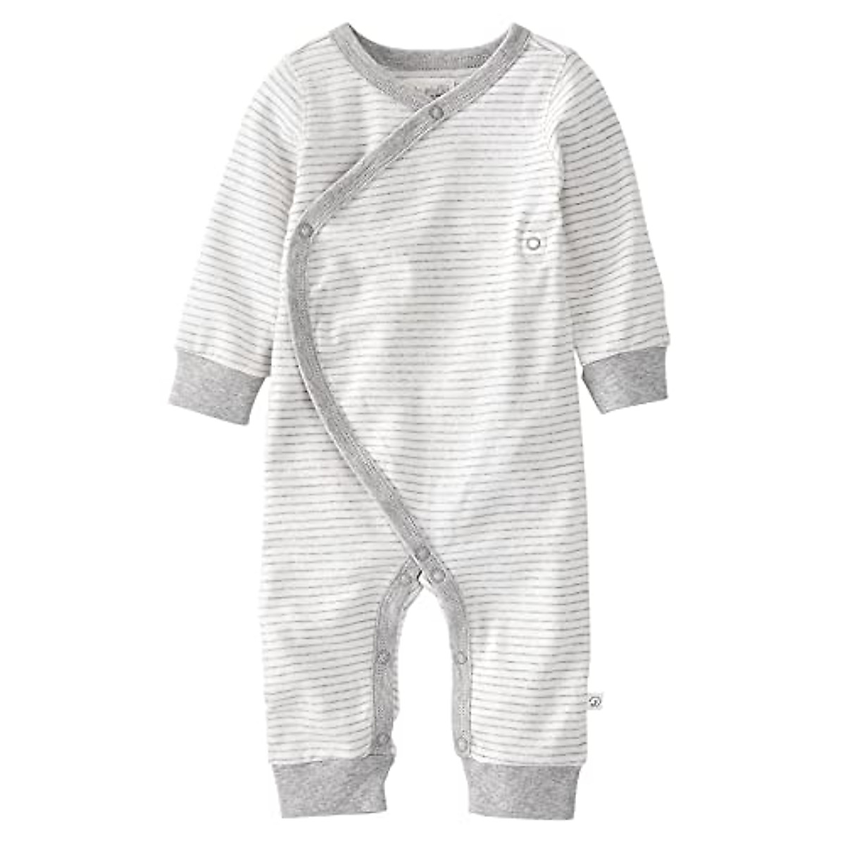 little planet by carter's unisex-baby Organic Cotton Wrap Sleep & Play, Grey Heather Stripes, 3 Months