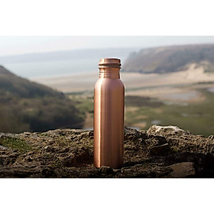 AUNERCART Pure Copper Water Bottle 32 oz Pitcher Sport Fitness Yoga Leak Proof Vessel Yoga Gym Sports Bottle
