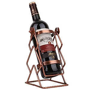 LEYON Freestanding Tabletop Wine Bottle Holder, Countertop Wine Holder Decor for Home Kitchen(1 Bottle)