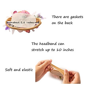 Baby Girl Floral Headbands Flower Crown Newborn Infant Toddler Headwrap Turban Hair Accessories