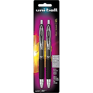 UNI-BALL GEL PEN BLK 2PK