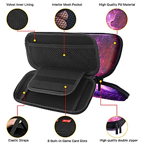 Retear Carrying Case for Nintendo Switch Lite 2019 Portable Travel Carry Cover Hard Shell Accessories with 8 Game Card Slots