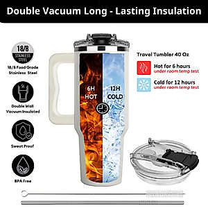 Vivulla68 Mother’s Day Gift for Mom – Cool Mom Club Tumbler 40oz with Straw & Brush, Cute Mama Cup, Funny Insulated Iced Coffee Mug, Travel Water Bottle, Reusable Birthday or Christmas Gift