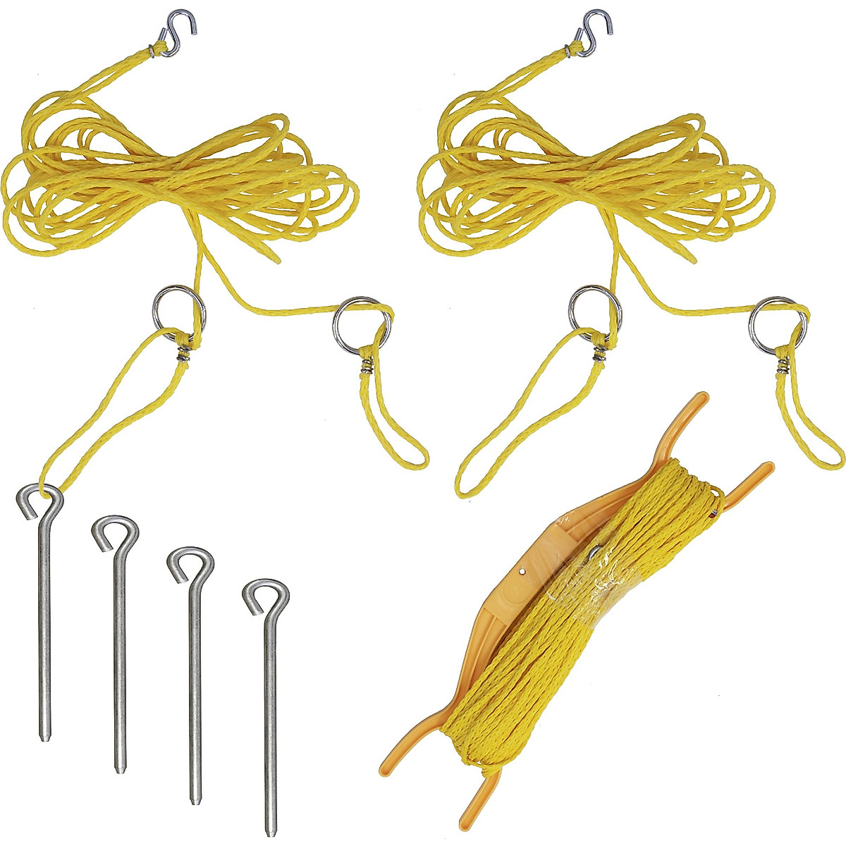 Park & Sun Sports Portable Indoor/Outdoor Badminton Net System with Carrying Bag and Accessories: Professional Series, Yellow/Black, Standard