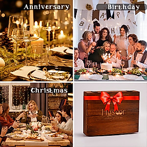 Hgsoor Whiskey Smoker Kit - Old Fashioned Drink Smoker Kit - Cocktail Smoker Kit with Torch, 4 Flavors Wood Chips, 4Ice Cubes, Bourbon Smoker Kit, Bourbon Whiskey Gifts for Men,Dad (No Butane)