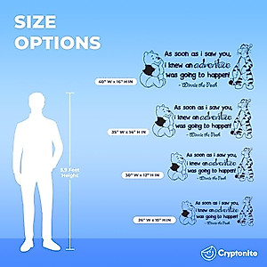 Winnie Pooh & Tigger - As Soon As I Saw You Quote Baby Room Wall Decal- Decal for Baby's Room (Wide 30" x 12" Height)