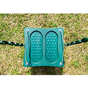 Swing-N-Slide NE 5041 Stand-Up Swing with 14" x 14" Swing Base and Coated Chains for Swing Set and Playset, Green