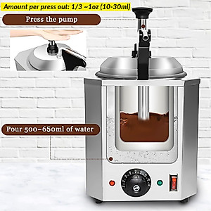 Nacho Cheese Dispenser, 2.6 QT Nacho Cheese Warmer, Stainless Steel Popcorn Butter Dispenser, 30-110℃