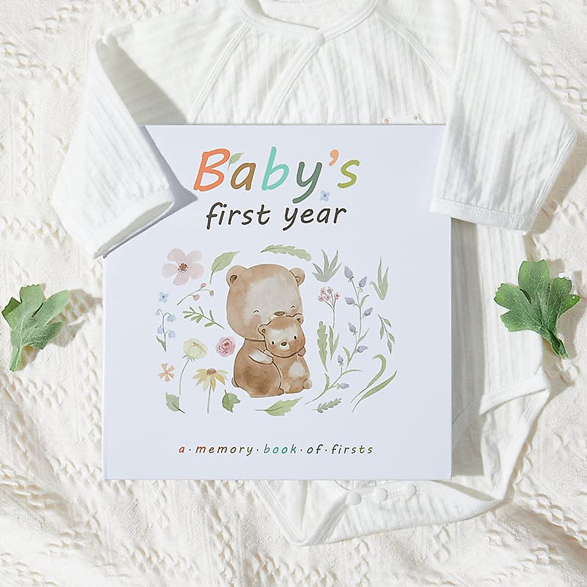 Complete 100 Pages First 5 Years Baby Memory Book and Baby Milestone Book, Easy to Fill Baby Journal From Pregnancy to 5 Years, Hardcover Baby Album and Memory Book, 9.3” x 9.3”