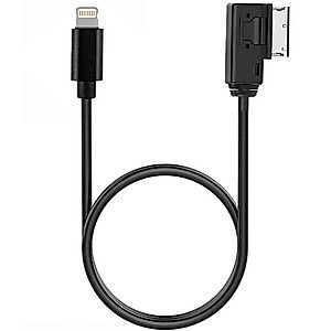 Car Audio Charging Adapter Cord Compatible with Apple iPhone 12 11 Xs Max XR X 8 7 6 for Audi A3/A4/A5/A6/A8/S4/S6/S8/TT, AMI MMI MDI Aux Interface Dongle for VW Tiguan CC Magotan