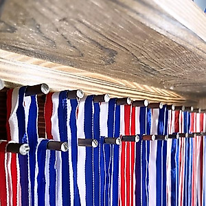 Athwana Premium Wooden Medal Display with Reinforced Shelf & Wooden Hooks I Easy Install I More Hooks & Extra Wide Shelf