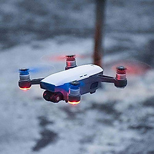 HeiyRC 8PCS Propellers for DJI Spark Drone,4730F Quick-Release Folding Blade Props for Spark,Blue and Red