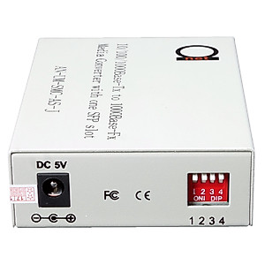 Single Mode LC Gigabit Fiber Media Converter - Includes LC SFP 20 km (12.42 Miles) LC – to UTP Cat5e Cat6 10/100/1000 RJ-45 – Auto Sensing Gigabit or Fast Ethernet Speed - Jumbo Frame - LLF Support