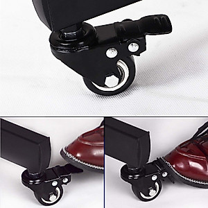 Yaheetech Adjustable Mobile TV Stand Rolling TV Cart Mount Universal fits 32 to 75 inch for LCD LED Plasma Flat Panel Screen with Locking Wheels and Storage Shelves