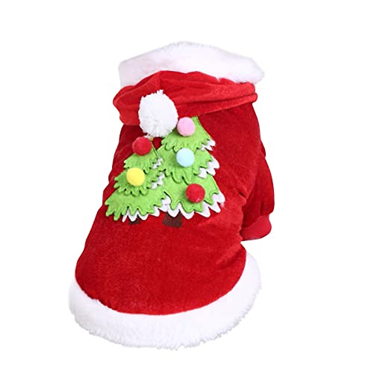 Pet Clothes Small Christmas Hoodie Tree Clothes for Medium Dogs Classic Shirt Stretchy Vest Doggy Tee Tank Top Apparel Outfits