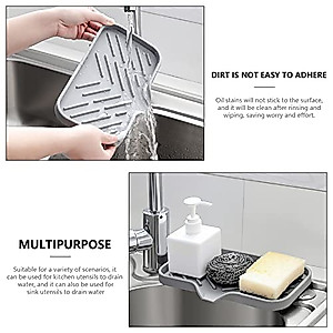 Esmartlife Kitchen Soap Tray,Silicone SpongeTray, Kitchen Sponge Holder, Kitchen Soap Tray,Silicone Soap Holder for Kitchen Sink/Bathroom,Soap Dispenser with Drain (Pack of 1)