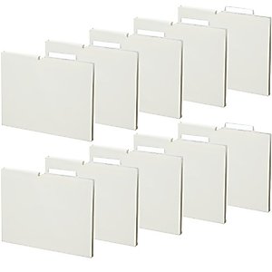 Kokuyo NEOS A4 File Folders, 0.6 Inches (15 mm) Depth, 3 Side Binding PP Type with A Customizable Tab, 10 Pack of Off White, Japan Import (A4P-NEF15WX10)