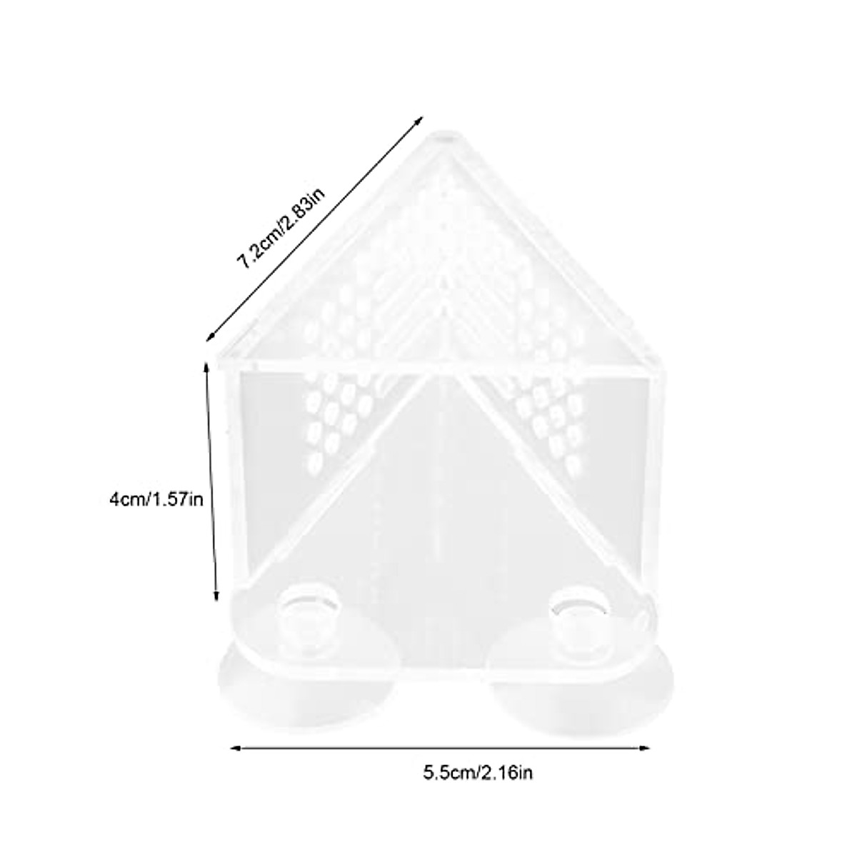 Pssopp Aquarium Cone Red Worm Feeder Fish Tank V-Shape Brine Shrimp Feeder Acrylic Fish Feeding Cup with Suction Cups and Tweezer