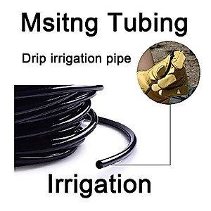 Furnrubden 1/4 Inch Drip Irrigation Tubing, 100Ft Blank Garden Automatic 1/4" Watering Tube Line Watering Drip Kit for Small Garden Irrigation System