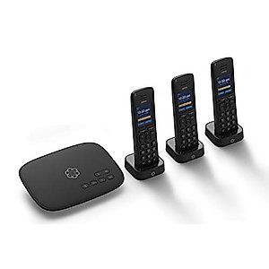 Ooma Telo VoIP Free Internet Home Phone Service with 3 HD3 Handsets. Affordable landline Replacement. Unlimited Nationwide Calling. Answering Machine. Option to Block robocalls.