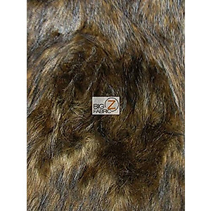 Faux Fake Fur Animal Short/Long Pile Coat Costume Fabric (Wolf Series) Sold by The Yard DIY Scarfs Rugs Accessories Fashion (Honey Wolf)