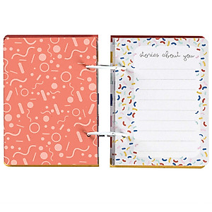 C.R. Gibson Rainbow ''Our Magical Memories'' On-The-Go Memory Baby Book Binder, 25 Cards, 4.3'' W x 5.75'' H