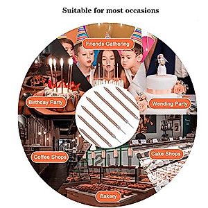 24 Pack Exquisite Birthday Candles in Holders Metallic Cake Candles Thin Cupcake Long Candles Cake Toppers for Birthday Party Wedding Anniversary Christmas Baby Shower (24PCS Color Mixing)