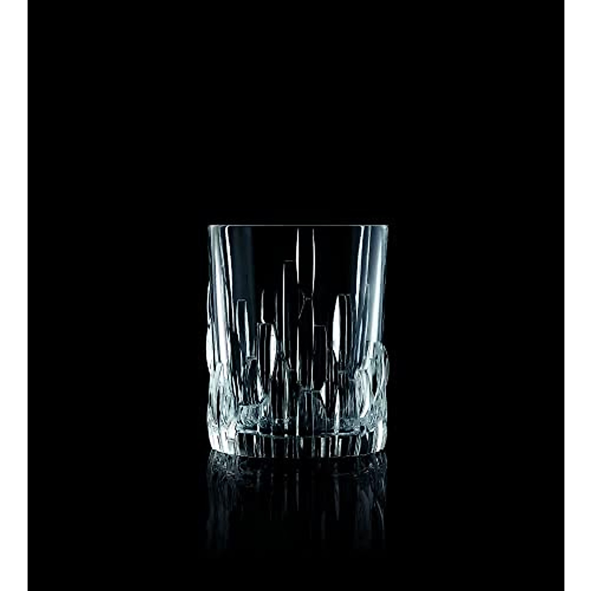Nachtmann Shu Fa series Whiskey Tumbler Set of 4, Clear Crystal Glass, 4-Inch, Tumbler for Scotch, Cocktail, Liquor, or Bourbon, 11-Ounce, dishwasher safe