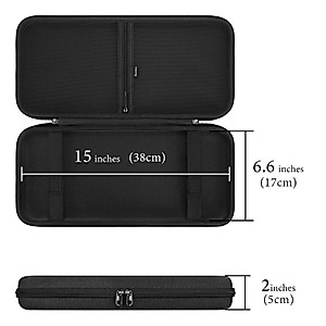 Linkidea Hard Travel Case for TKL Tenkeyless Keyboard, Computer 87 Key Wireless/Wired Keyboard Carrying Case Protective Storage Box Bag, Compatible with Razer Huntsman V2 TKL Tenkeyless Keyboard