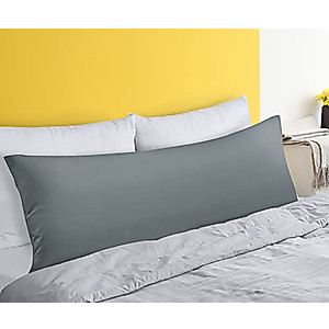 Utopia Bedding Full Body Pillow for Adults (Grey, 20 x 54 Inch), Long Pillow for Sleeping, Large Pillow Insert for Side Sleepers