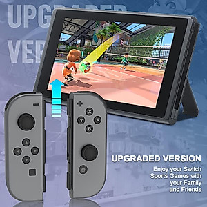 Wiv77 Joypads for Nintendo Switch Controller, Gray Joypads Switch Controller for Nintendo Switch/Lite/OLED,Left and Right Switch Joypad Support Dual Vibration/Wake-up Function/Motion Control,No NFC
