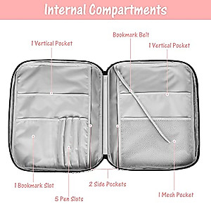 COLAZ Bible Cover for Women Bible Carrying Case to Church Durable Oxford Bag with Handle, Perfect Bible Case for Women as Gift