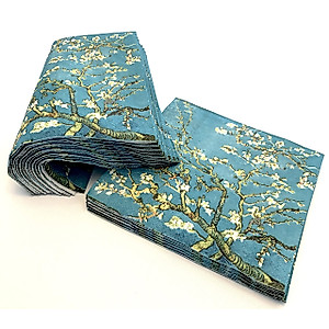 20-ct 13x13 Almond Decorative Napkins for Decoupage Floral Napkins for Mother's Father's Day Pretty Flower Napkins Fall Thanksgiving Paper Floral Lunch Dinner Cocktail Napkins Beautiful Paper Napkins