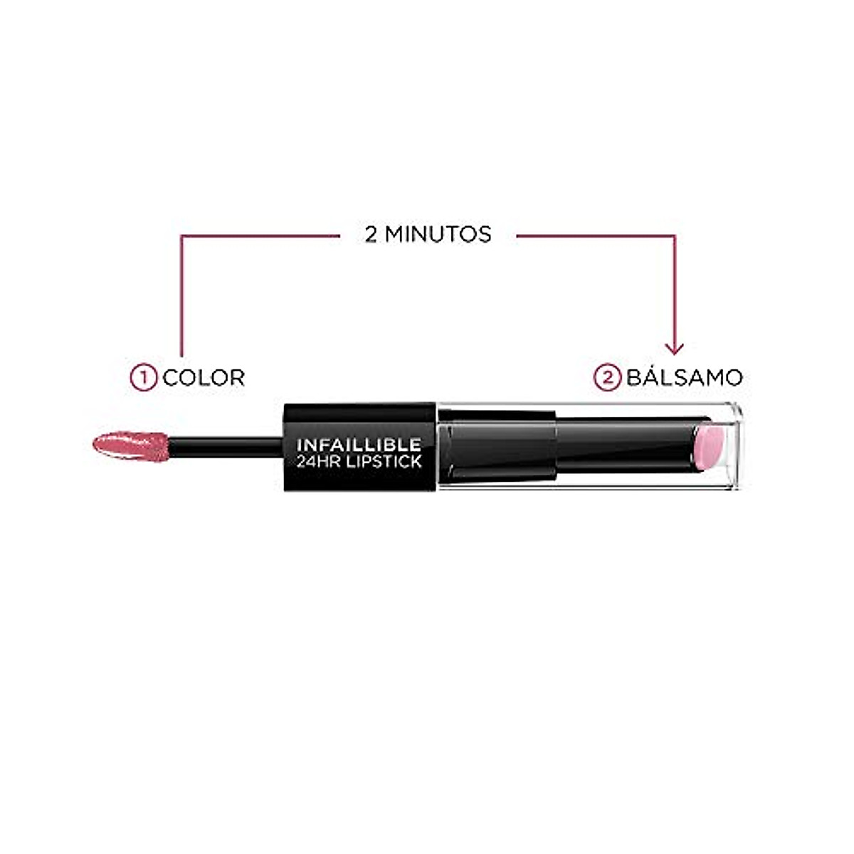 L’Oréal Paris Infallible Pro Last 2 Step Lipstick, Never Ending Nutmeg, 1 fl. oz.