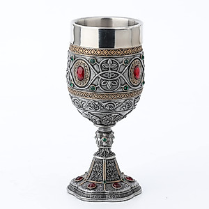 Rhinestone Jeweled Holy Grail Chalice, 6 1/2 Inch