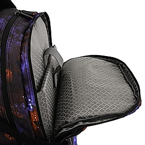 J World New York Lunar Rolling Backpack, Laptop Bag with Wheels, Galaxy, 19.5"
