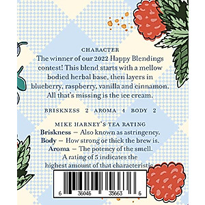 Harney & Sons Berry Cobbler Tea, Tin of 20 sachets, Rooibos with Fruit Flavors