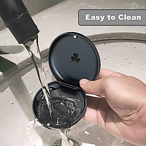 BVN Retainer Case, with 2 Pcs Aligner Removal Tool, 2 Pcs Mouth Guard Case, Black Denture Case, Mouthguard Case, Retainer Box, Denture Box for Disassembly of Oral Care.