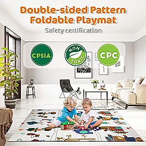 Suposeu Baby Playpen with Mat, 71"x59" Extra Large Playpen for Babies and Toddlers, Indoor & Outdoor Play Yard, Sturdy Safety Fence with Soft Breathable Mesh, Gray