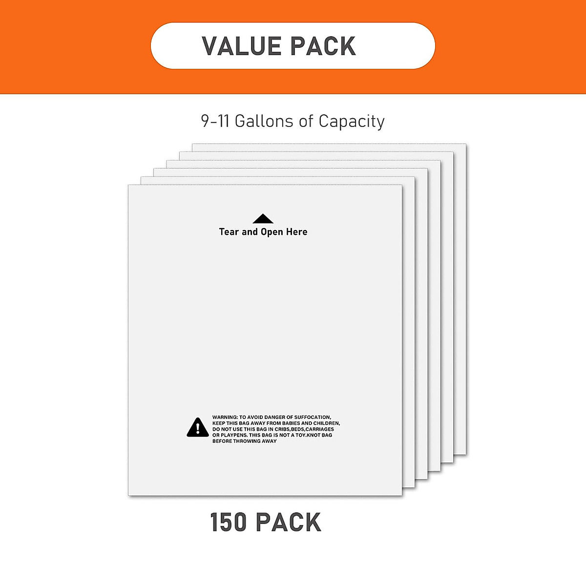 180 Pcs Waste Drawer Liners Compatible with All Litter Box Robot Models, 9-11 Gallons Replacement Liners, Custom Compatible with Litter Box Robot Waste Drawer