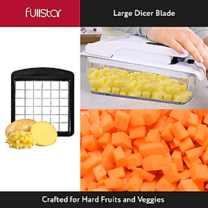 Fullstar Blade Replacement Set for Vegetable Chopper - 2pc Blade Inserts for Veggie Chopper - Big Dice Blade for Potatoes, Apples, Pears - Small Dice Blade for Onions, Tomatoes