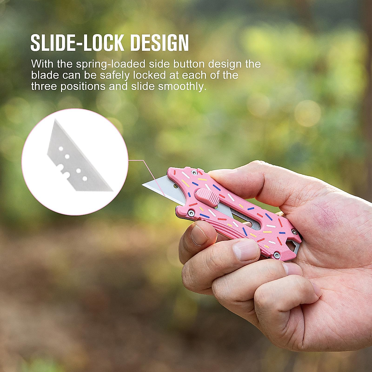 OKNIFE Otacle EDC Retractable Utility Knife (Pink)