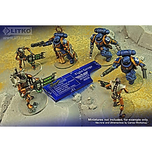 LITKO 3-inch Fight Gauge | Combat | Compatible with Warhammer 40,000 9th Edition (Transluscent Blue)