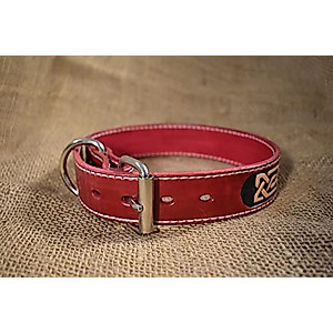 Dog Large Celtic Collar, Dog Lover Handstitched Collar, Padded Leather Dog Collar, Dog Collar Handmade Leather