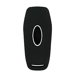SEGADEN Silicone Cover Protector Case Holder Skin Jacket Compatible with FORD 4 Button Smart Remote Key Fob CV2716 Black