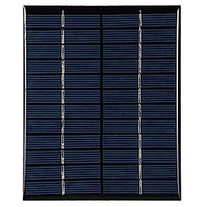 Yosoo Solar Panel Battery Charger, 2W 12V DIY Polycrystalline Silicon Solar Panel High-Efficiency Module Good Sealing Mini Solar Panel for Solar Light Science Project Charging