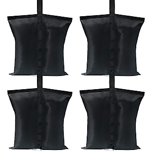 ABCCANOPY Canopy Weights 112 LBS Gazebo Tent Sand Bags,4pcs-Pack (Black)